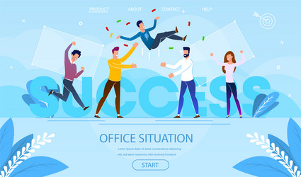 Kids winning competition and celebrating victory Vector Image