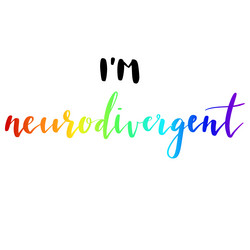 Neurodiversity hand lettering Royalty Free Vector Image
