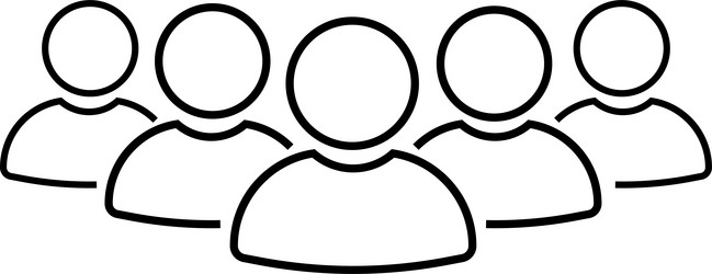 People group line icon set team of worker user Vector Image