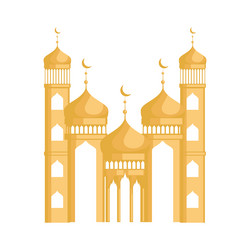 Flat arabic palace design Royalty Free Vector Image