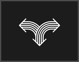 Arrow original logo isolated pictogram symbol Vector Image