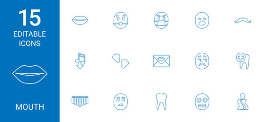 49 mouth icons Royalty Free Vector Image - VectorStock