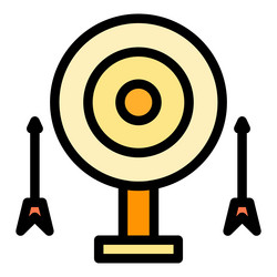 Compound bow icon flat Royalty Free Vector Image