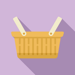 Farm basket icon flat style Royalty Free Vector Image