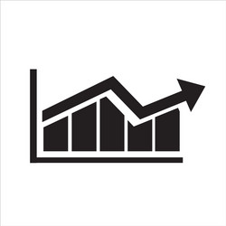 Profit growing icon isolated progress bar Vector Image