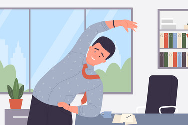 Woman doing exercise in thoracic rotation pose Vector Image