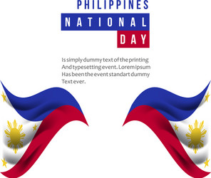 Philippines national day template design Vector Image