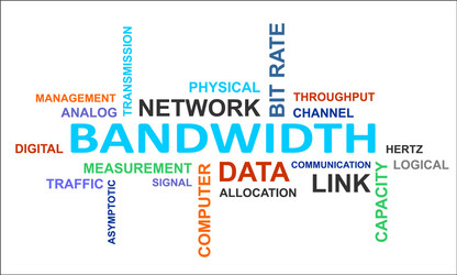 Word cloud bandwidth Royalty Free Vector Image