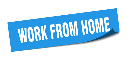 Work from home sticker work from home label Vector Image