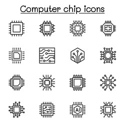 Digital processor chip icon Royalty Free Vector Image