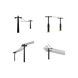 High voltage electrical transformer icon Vector Image