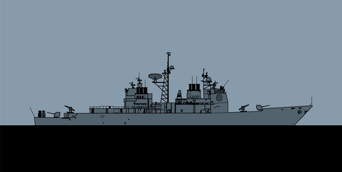 Uss long beach cgn-9 1961 us navy cruiser Vector Image