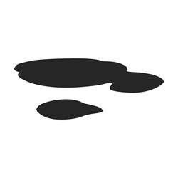 Water puddle iconblack icon Royalty Free Vector Image