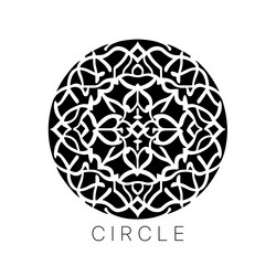 Abstract geometric circle pattern round pattern Vector Image