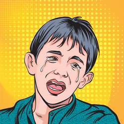 Pop art style portrait Royalty Free Vector Image