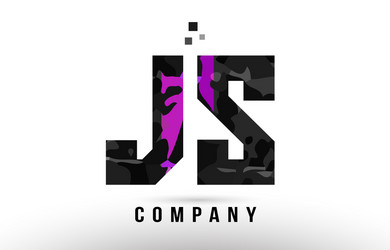 Alphabet letter combination js j s with grunge Vector Image