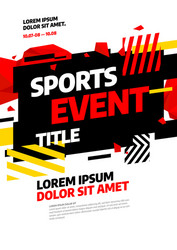 Layout poster template design for sport event Vector Image