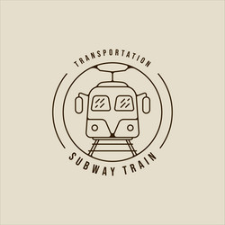 Set of locomotive and train logo line art simple Vector Image