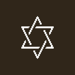 Pink chrome religious sign of the star of david Vector Image