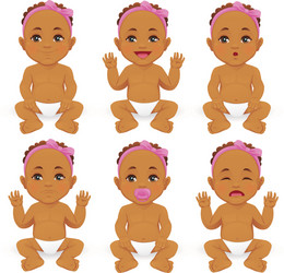 Set of emotion cute boy facial expression Vector Image