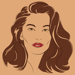 Woman s profile cut from paper Royalty Free Vector Image