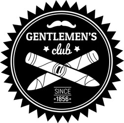 Men club logo simple style Royalty Free Vector Image