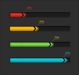 Green progress bar loading template for app Vector Image