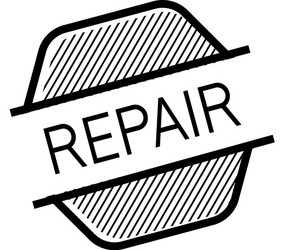 Repair black stamp Royalty Free Vector Image - VectorStock