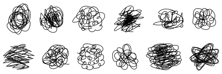 Random line icon outline symbol Royalty Free Vector Image