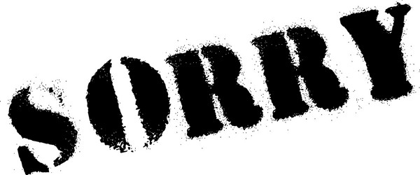 Sorry rubber stamp Royalty Free Vector Image - VectorStock