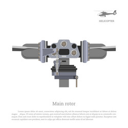 Blueprint of main rotor helicopter Royalty Free Vector Image