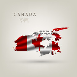 Map with national flag Royalty Free Vector Image