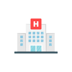 2d blue gradient thin line hospital icon Vector Image