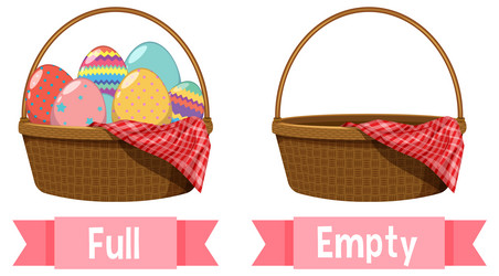 Full Empty Opposites Vector Images (34)