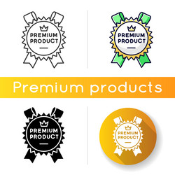 Luxury product icon linear black and rgb color Vector Image