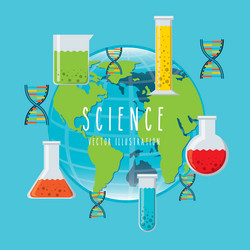 Students working with science tools in lab Vector Image