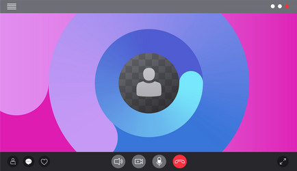 Video call template meeting app flat ui Royalty Free Vector