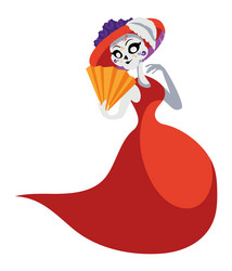 Catrina mexican design Royalty Free Vector Image