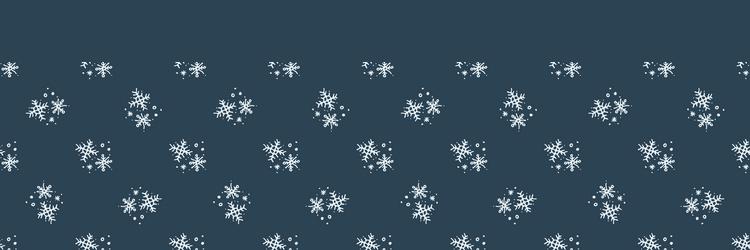 Christmas frozen snowflake seamless border Vector Image