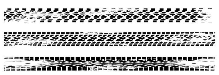 Collection traces of tires black and white Vector Image