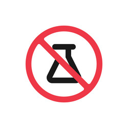 No experiment sign science forbidden icon Vector Image