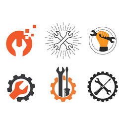 Maintenance logo icon Royalty Free Vector Image