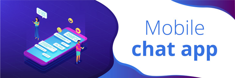 Social media marketing isometric 3d banner header Vector Image