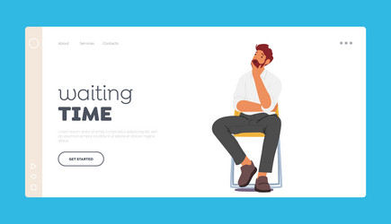 Time optimization landing page template man plans Vector Image