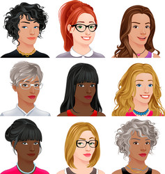 Soccer female players Royalty Free Vector Image