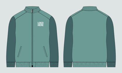 Tracksuits jacket template Royalty Free Vector Image