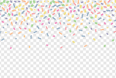 Colorful confetti on transparent background Vector Image