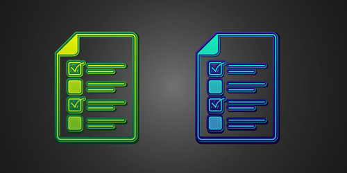 Green and blue online quiz test survey Royalty Free Vector