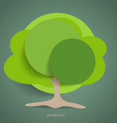 Paper green tree Royalty Free Vector Image - VectorStock