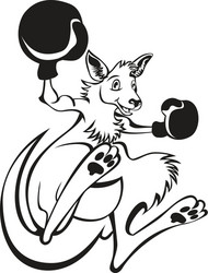 Boxing kangaroo Royalty Free Vector Image - VectorStock